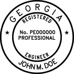 Georgia Professional Engineer Stamp | PE Stamps