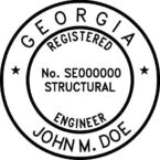 Georgia Professional Engineer Stamp | PE Stamps