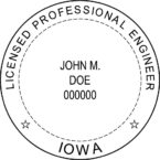 Iowa Professional Engineer Stamp | PE Stamps