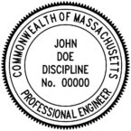 Massachusetts Professional Engineer Stamp | PE Stamps