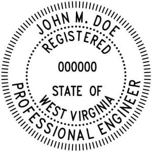 West Virginia Professional Engineer Stamp | PE Stamps