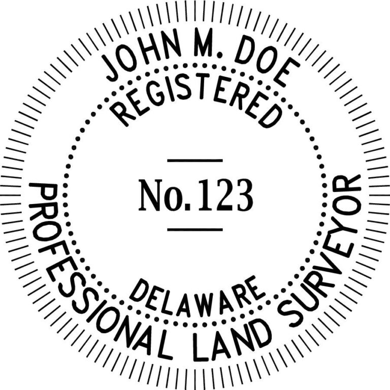 Land Surveyor Stamps, Professional Surveyor Electronic Seals