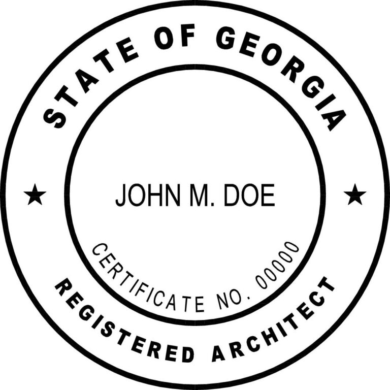 Georgia Architect Stamp | PE Stamps