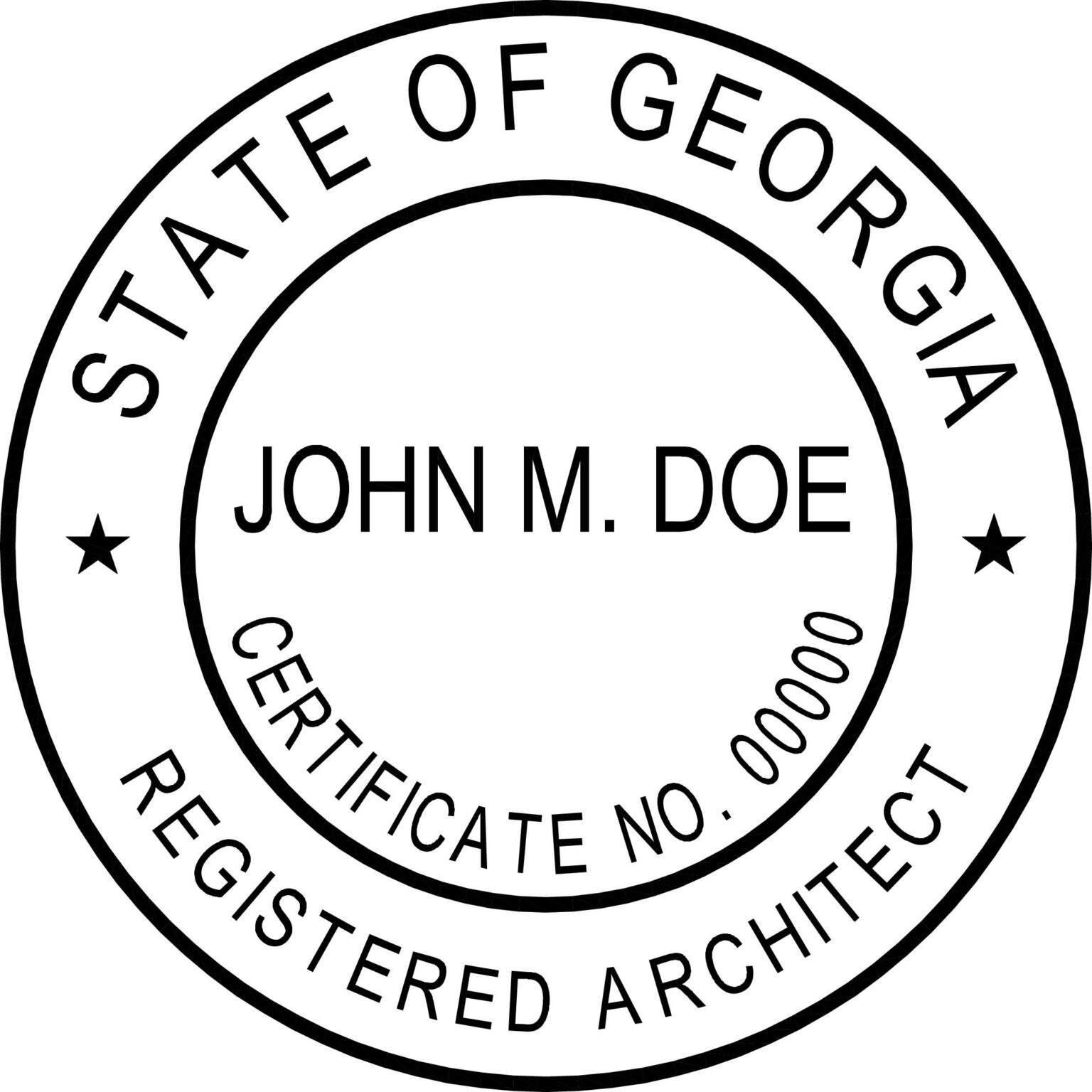 Georgia Architect Stamp | PE Stamps
