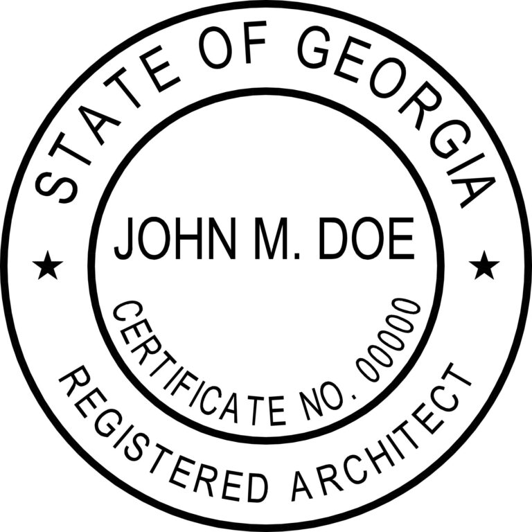 Georgia Architect Stamp | PE Stamps