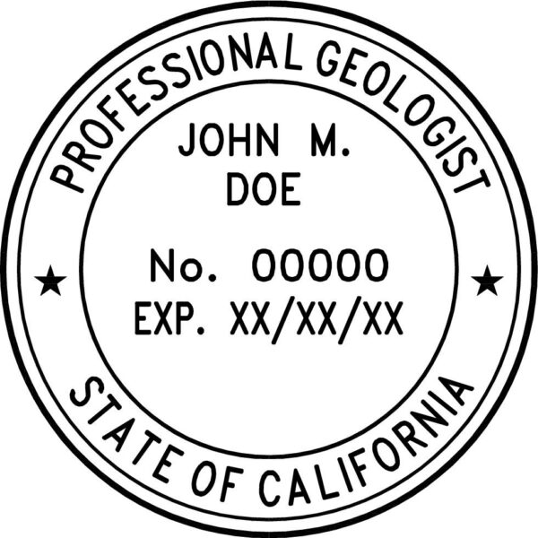 California Geologist Stamp | PE Stamps