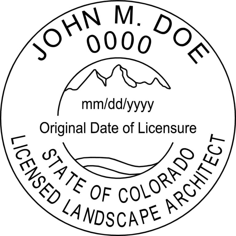 Colorado Landscape Architect Stamp | PE Stamps
