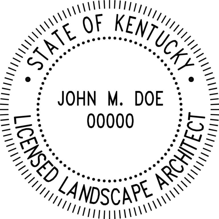 Kentucky Landscape Architect Stamp | PE Stamps