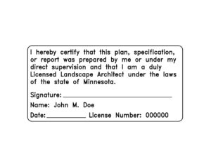 Minnesota Landscape Architect Stamp | PE Stamps