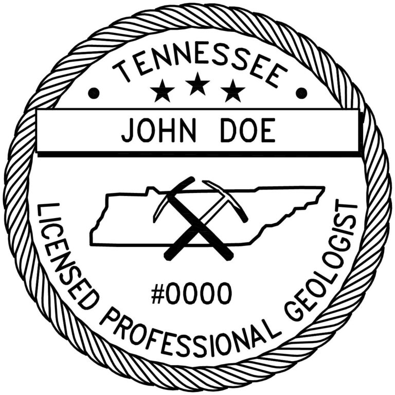 Tennessee Geologist Stamp | PE Stamps