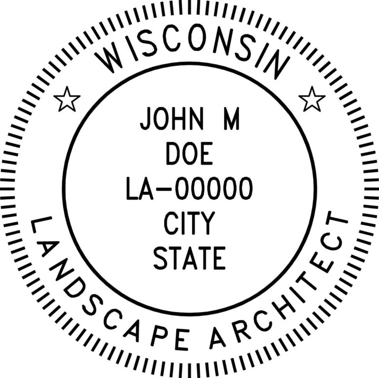 Wisconsin Landscape Architect Stamp | PE Stamps