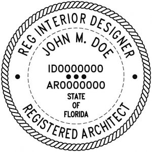 Florida Architect and Interior Designer Stamp| PE Stamps