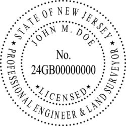 New Jersey Professional Engineer & Surveyor Stamp | PE Stamps