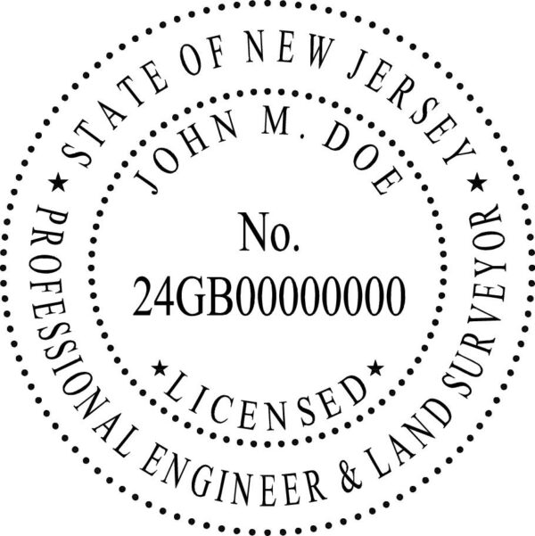 New Jersey Professional Engineer & Surveyor Stamp | PE Stamps