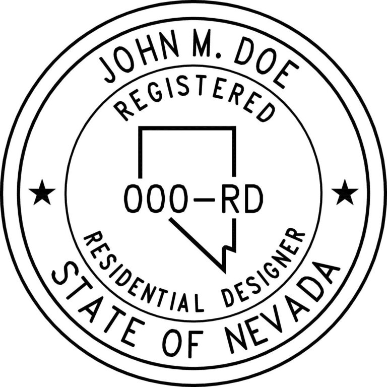 Nevada Residential Designer Stamp | PE Stamps