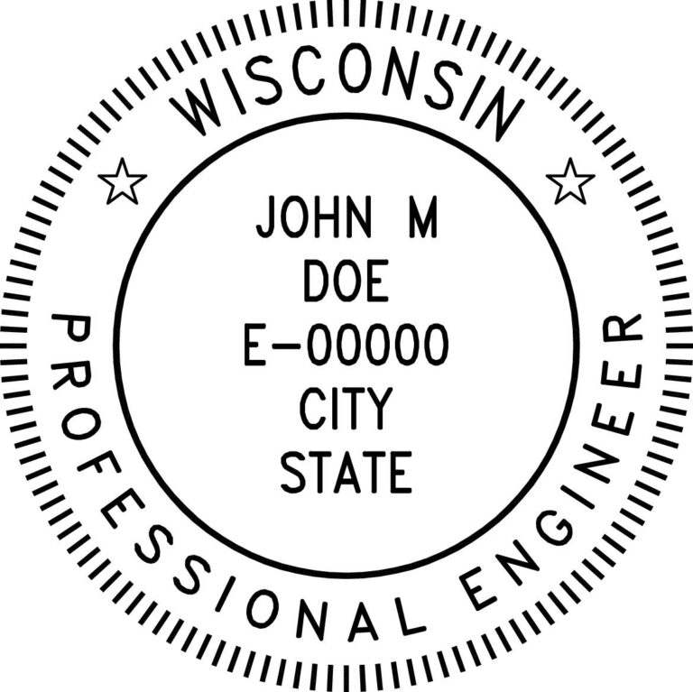 Wisconsin Engineer Stamp | PE Stamps
