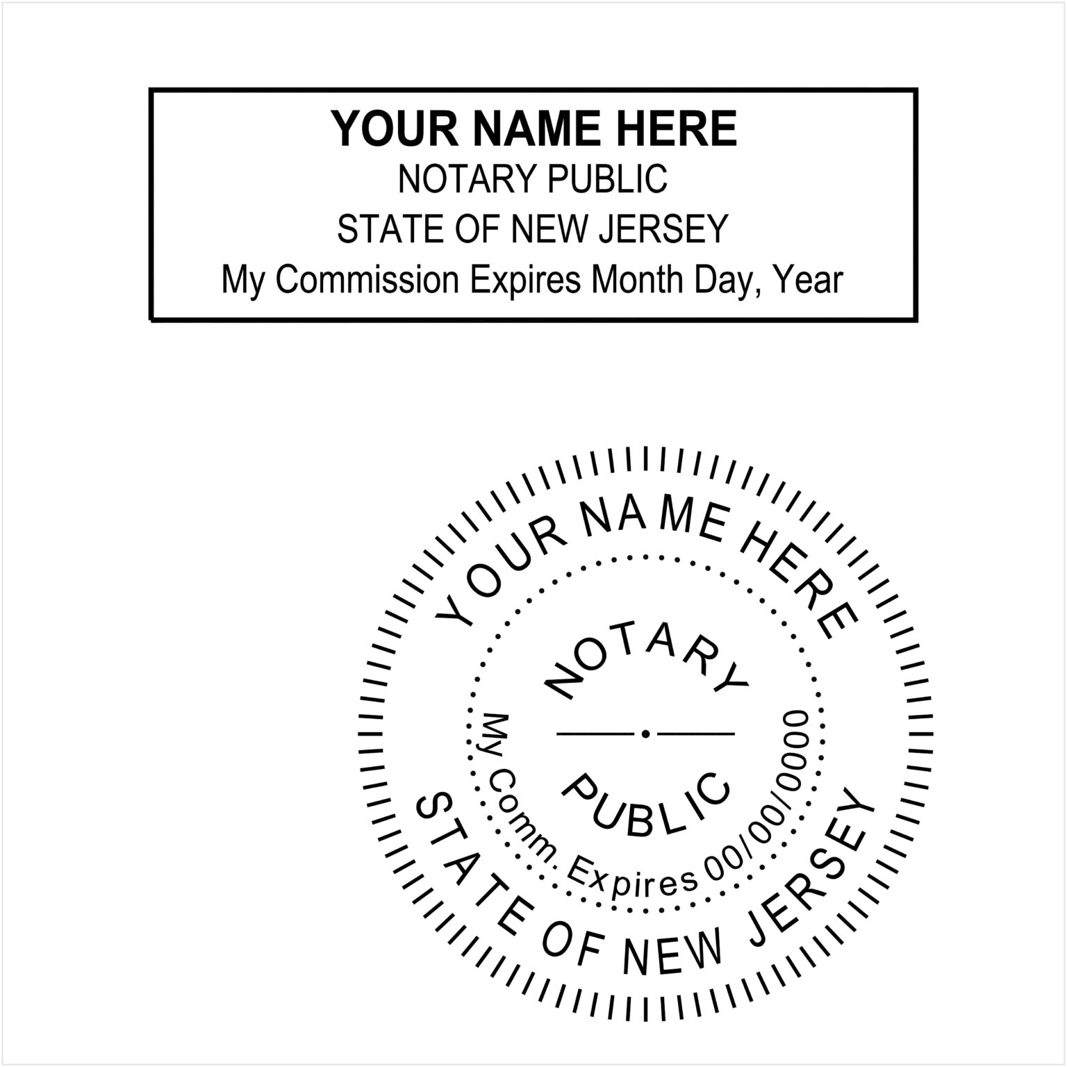 New Jersey Notary - PE Stamps