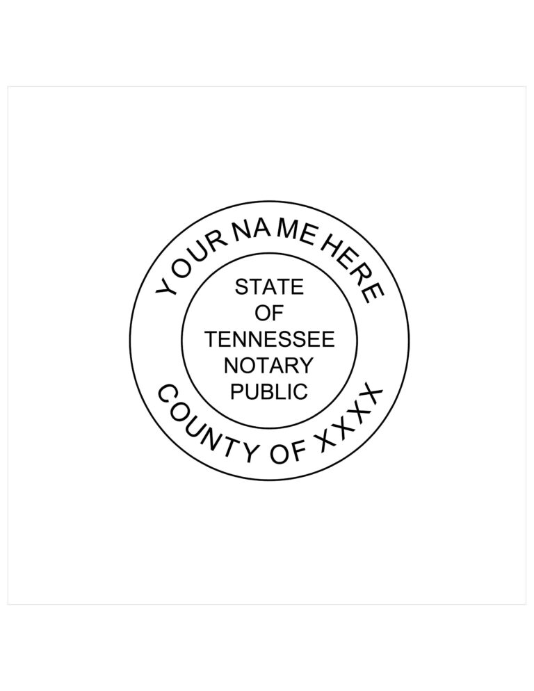 Tennessee Notary - PE Stamps