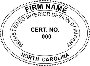 North Carolina Interior Designer Firm Stamp | PE Stamps