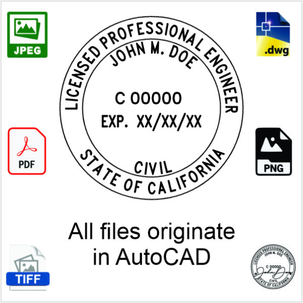 California Professional Engineer Stamp | PE Stamp