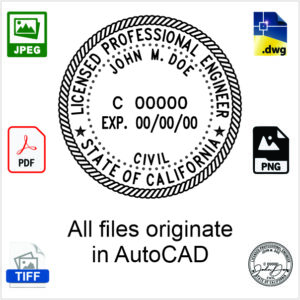 California Professional Engineer Stamp | PE Stamp