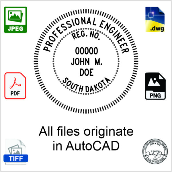 South Dakota Professional Engineer Stamp | PE Stamp