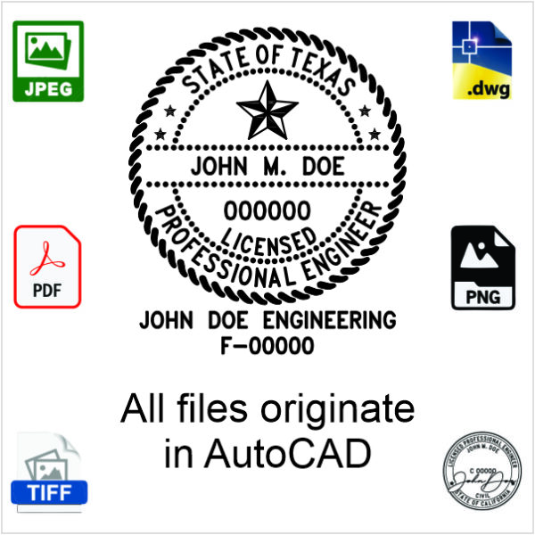 Texas Professional Engineer Stamp | PE Stamp