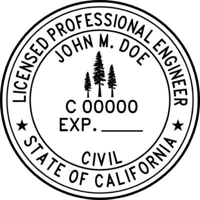 California Professional Engineer Stamp | PE Stamps